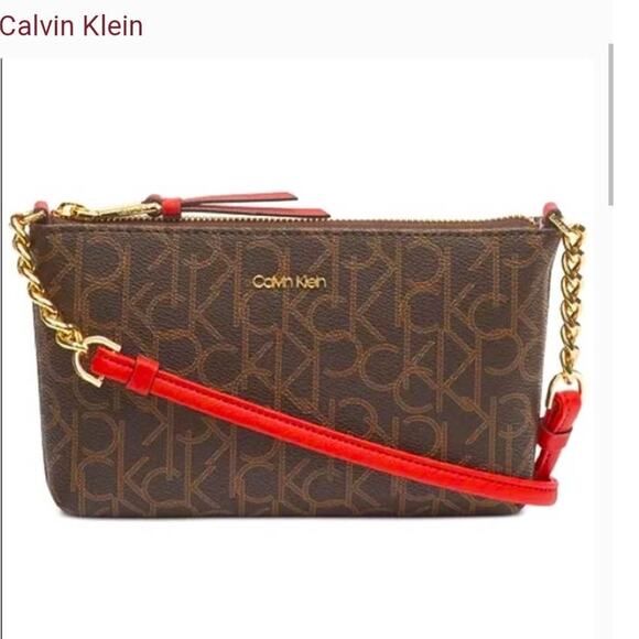 Calvin Klein | Bags | Calvin Klein Hayden Signature Chain Strap ...